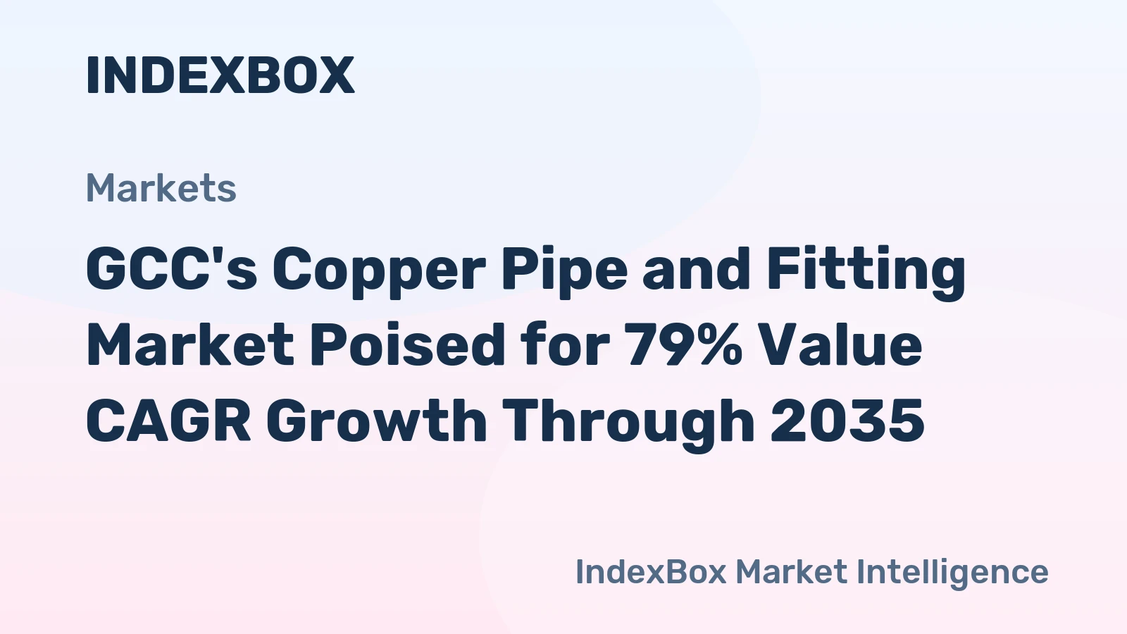 GCC's Copper Pipe and Fitting Market Poised for 79% Value CAGR Growth Through 2035