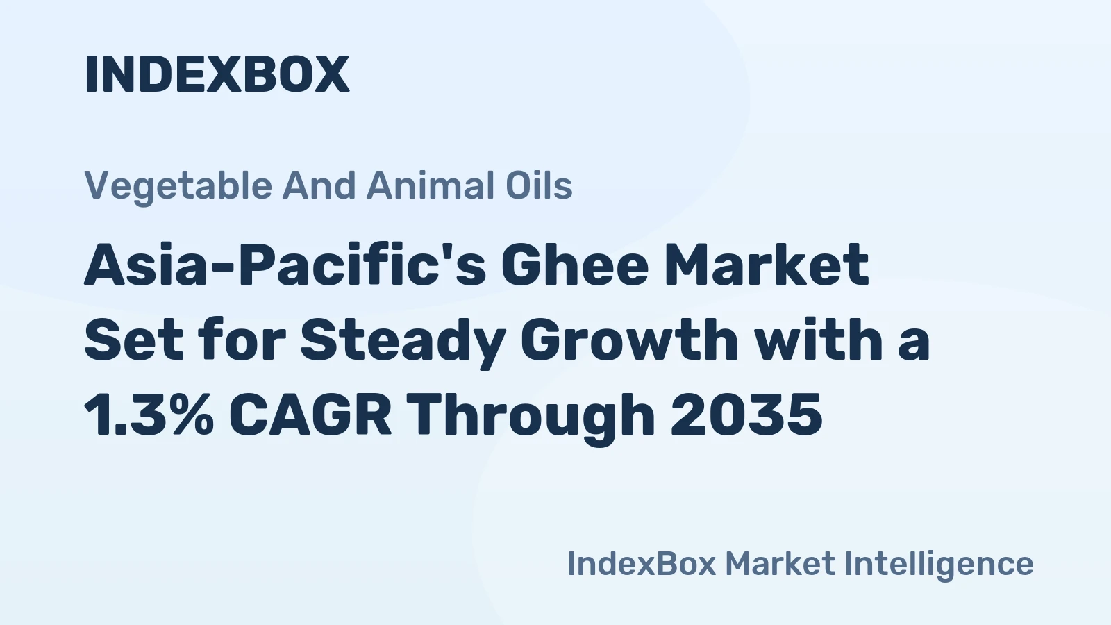 Asia-Pacific's Ghee Market Set for Steady Growth with a 1.3% CAGR Through 2035