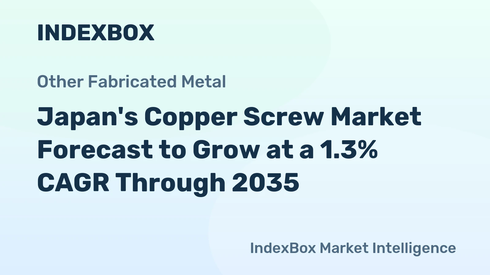 Japan's Copper Screw Market Forecast to Grow at a 1.3% CAGR Through 2035
