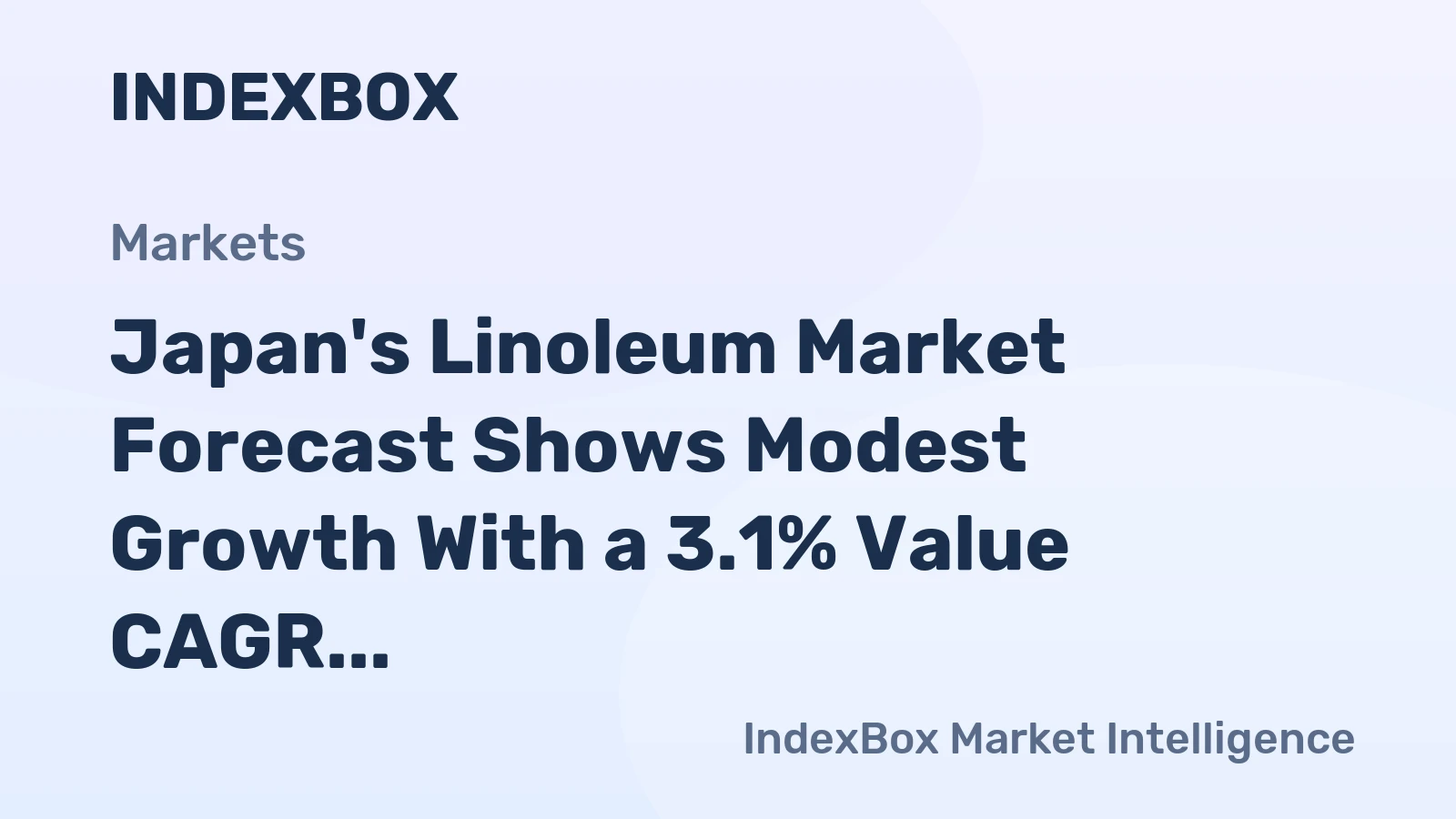 Japan's Linoleum Market Forecast Shows Modest Growth With a 3.1% Value CAGR