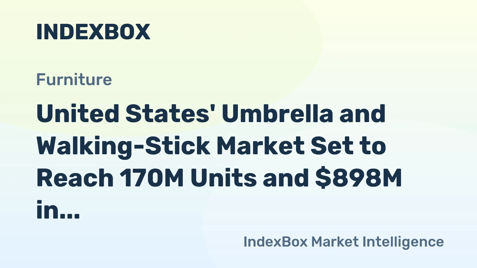 United States' Umbrella and Walking-Stick Market Set to Reach 170M Units and $898M in Value