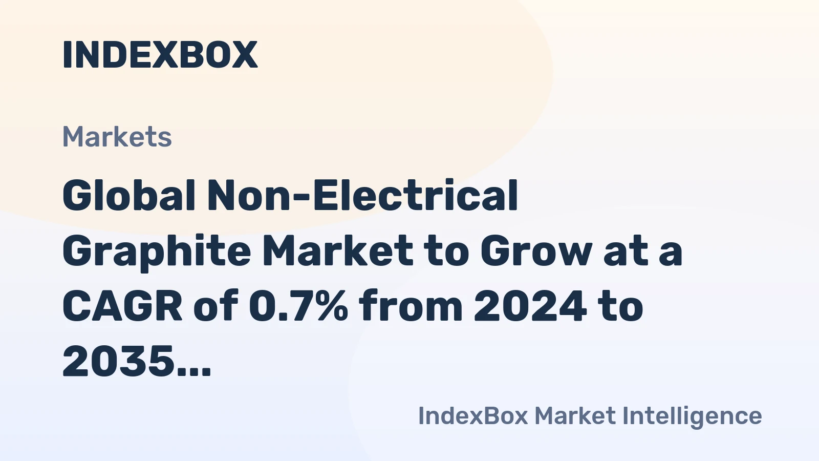 Global Non-Electrical Graphite Market to Grow at a CAGR of 0.7% from 2024 to 2035, Reaching $26.1B