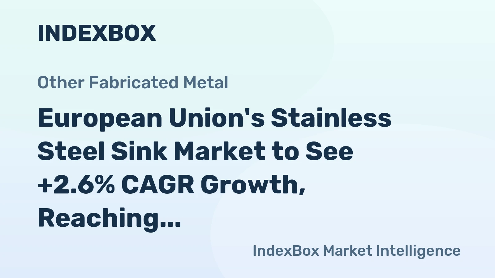 European Union's Stainless Steel Sink Market to See +2.6% CAGR Growth, Reaching $1.5B by 2035
