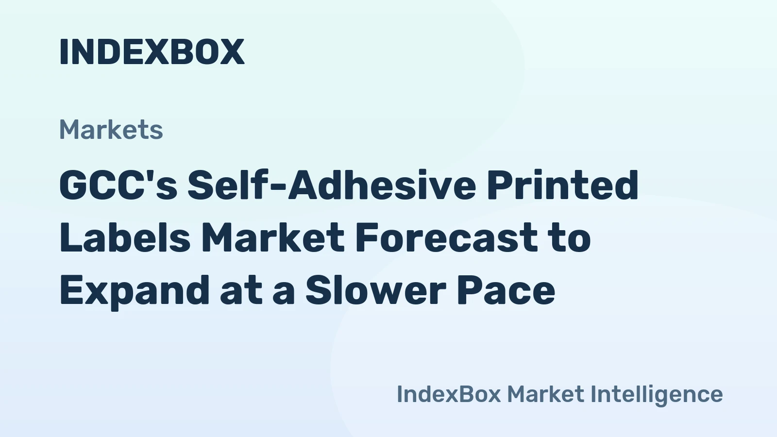 GCC's Self-Adhesive Printed Labels Market Forecast to Expand at a Slower Pace