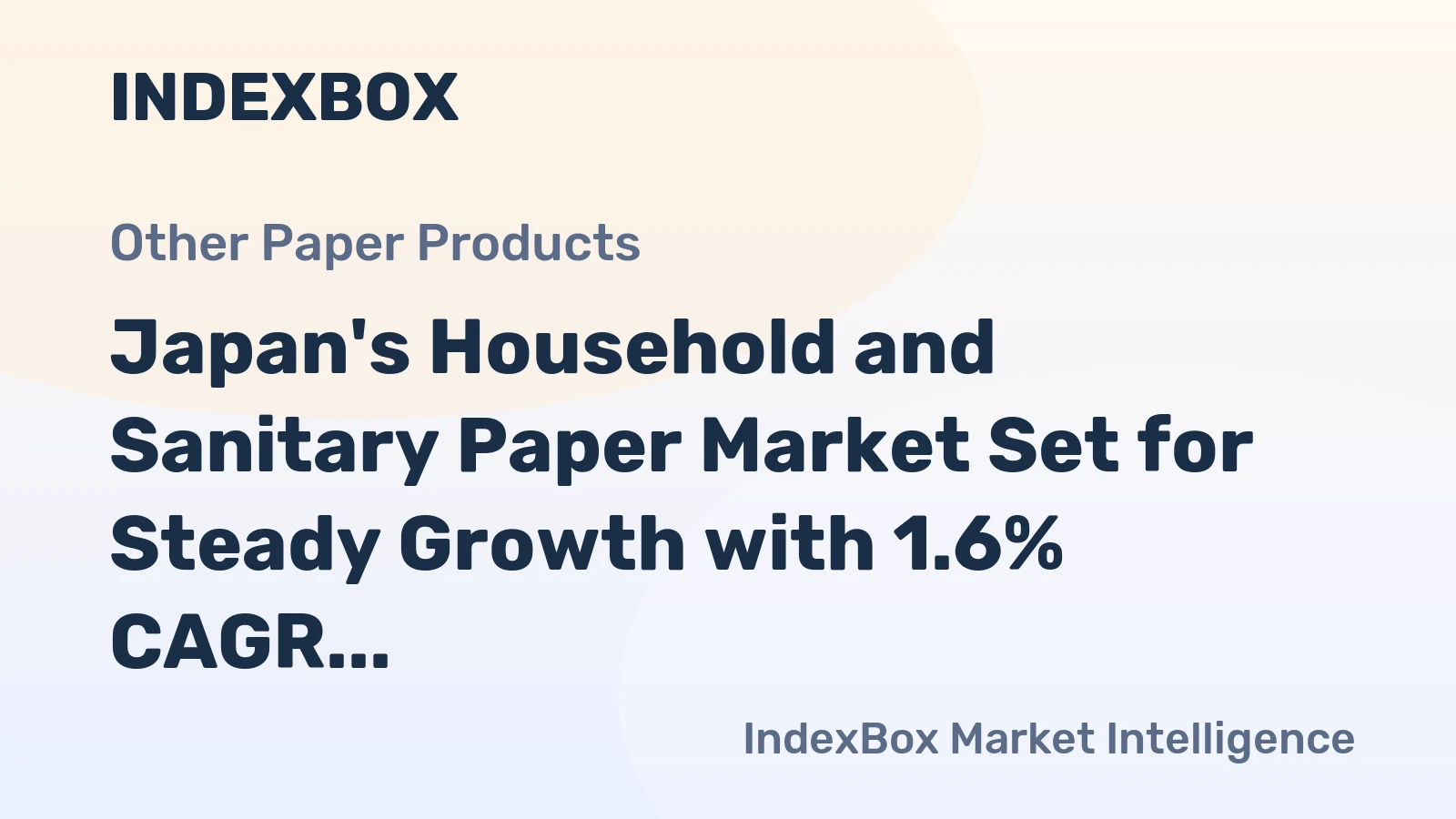 Japan's Household and Sanitary Paper Market Set for Steady Growth with 1.6% CAGR Through 2035