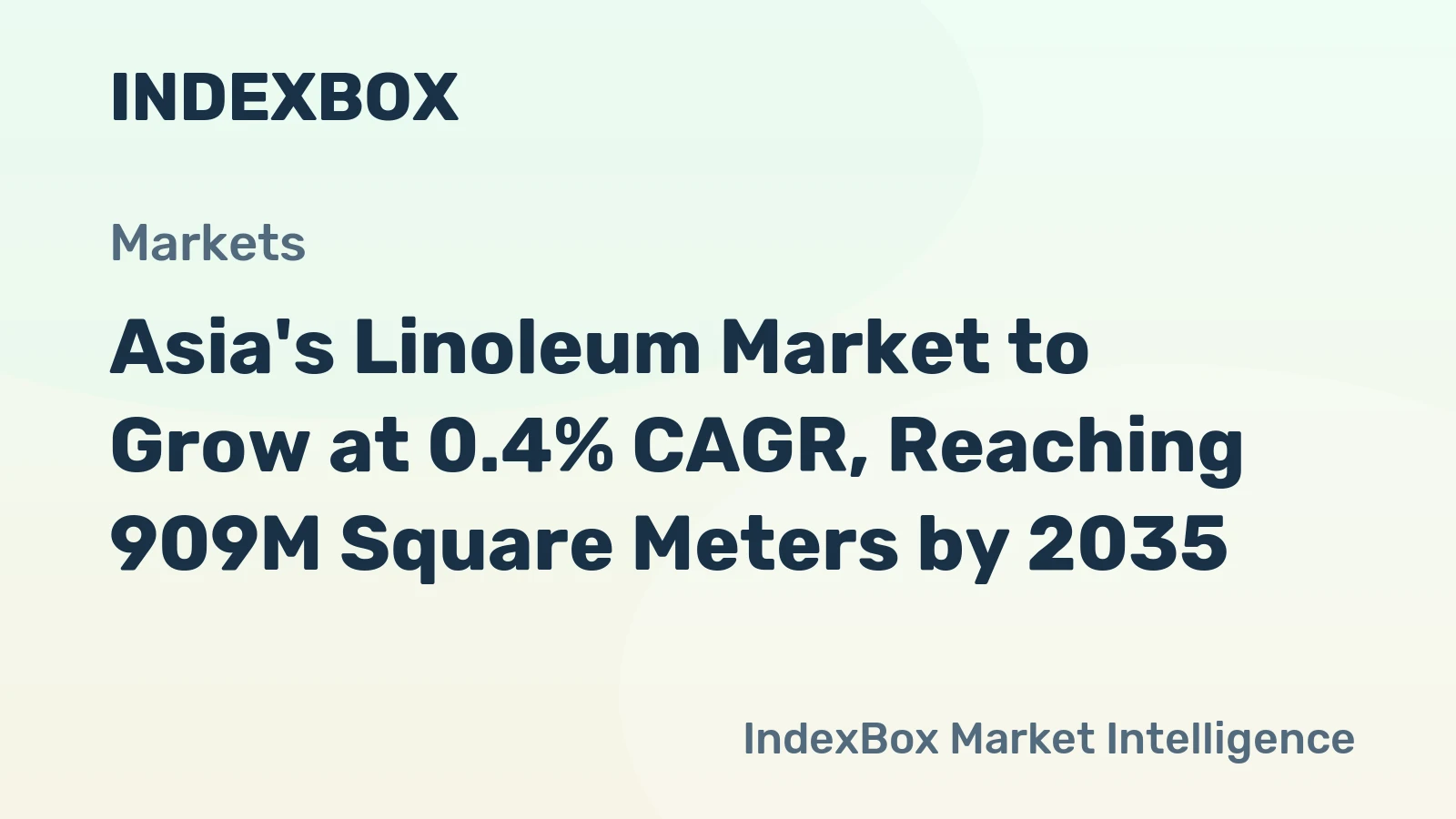 Asia's Linoleum Market to Grow at 0.4% CAGR, Reaching 909M Square Meters by 2035