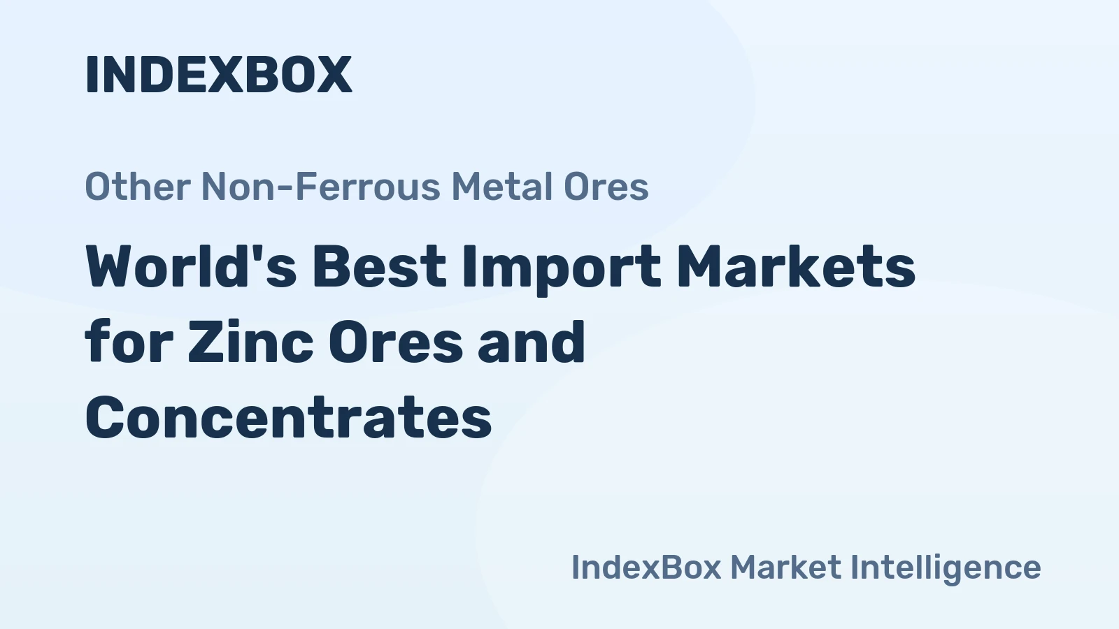 World's Best Import Markets for Zinc Ores and Concentrates