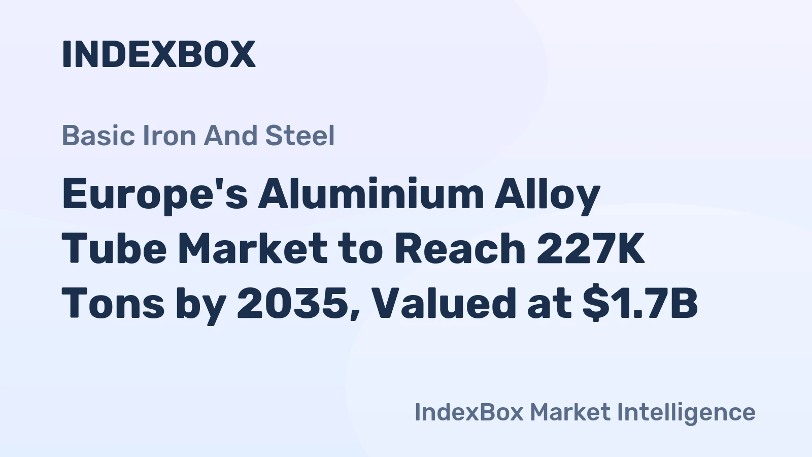 Europe's Aluminium Alloy Tube Market to Reach 227K Tons by 2035, Valued at $1.7B