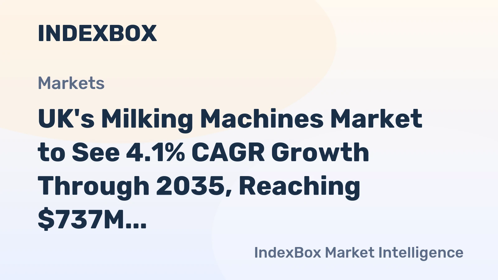 UK's Milking Machines Market to See 4.1% CAGR Growth Through 2035, Reaching $737M