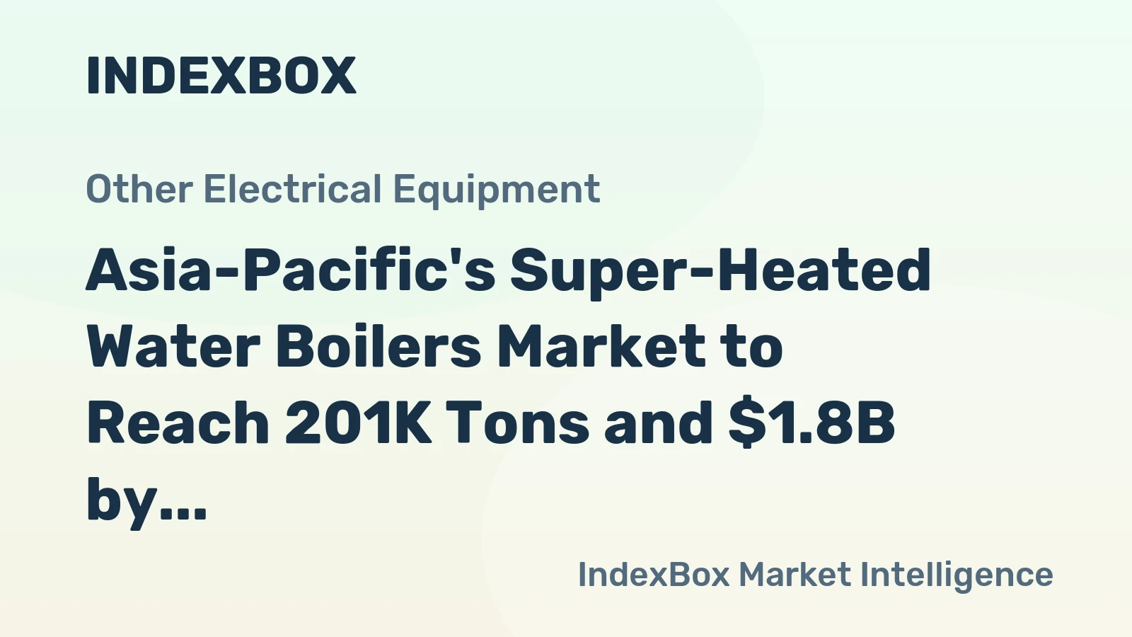 Asia-Pacific's Super-Heated Water Boilers Market to Reach 201K Tons and $1.8B by 2035