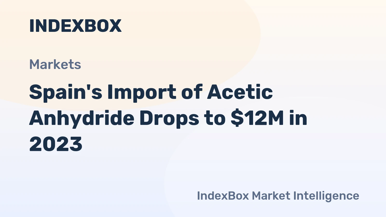 Spain's Import of Acetic Anhydride Drops to $12M in 2023
