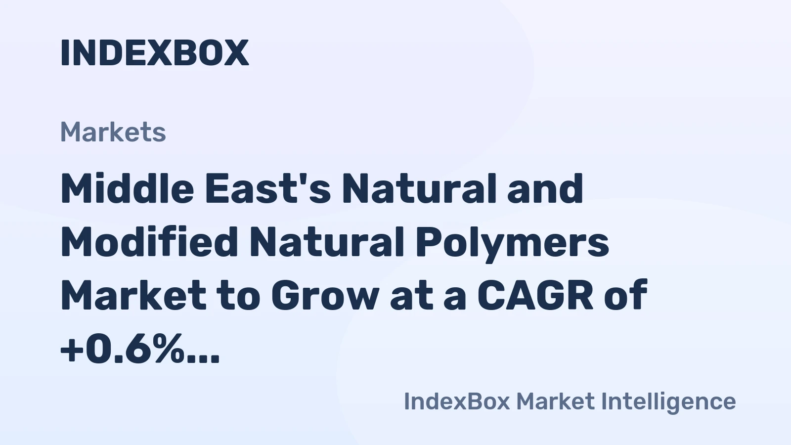 Middle East's Natural and Modified Natural Polymers Market to Grow at a CAGR of +0.6% between 2024-2035
