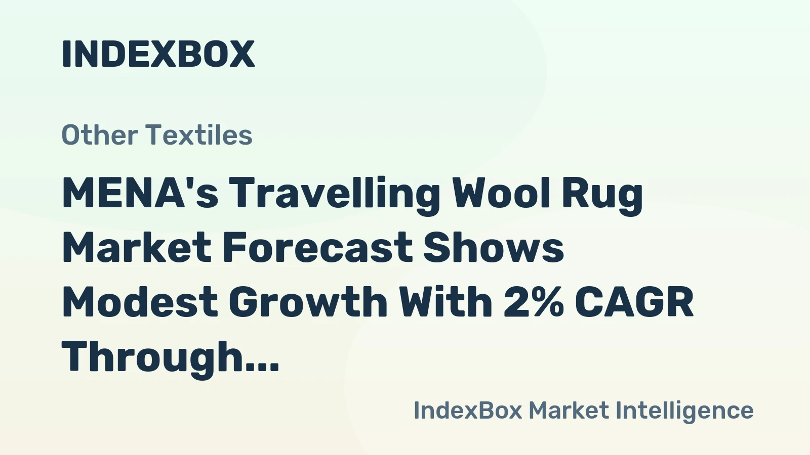 MENA's Travelling Wool Rug Market Forecast Shows Modest Growth With 2% CAGR Through 2035