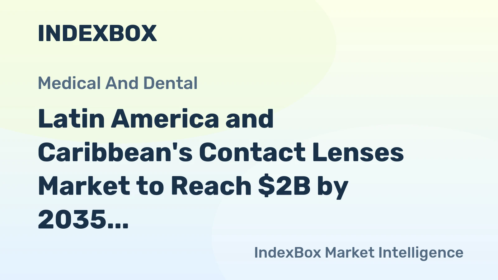 Latin America and Caribbean's Contact Lenses Market to Reach $2B by 2035, with +1.5% CAGR