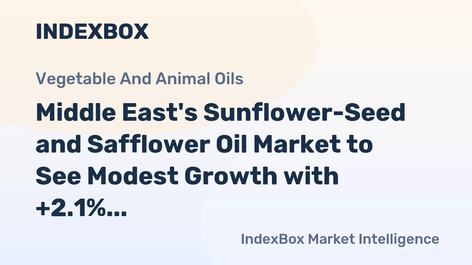 Middle East's Sunflower-Seed and Safflower Oil Market to See Modest Growth with +2.1% CAGR Through 2035