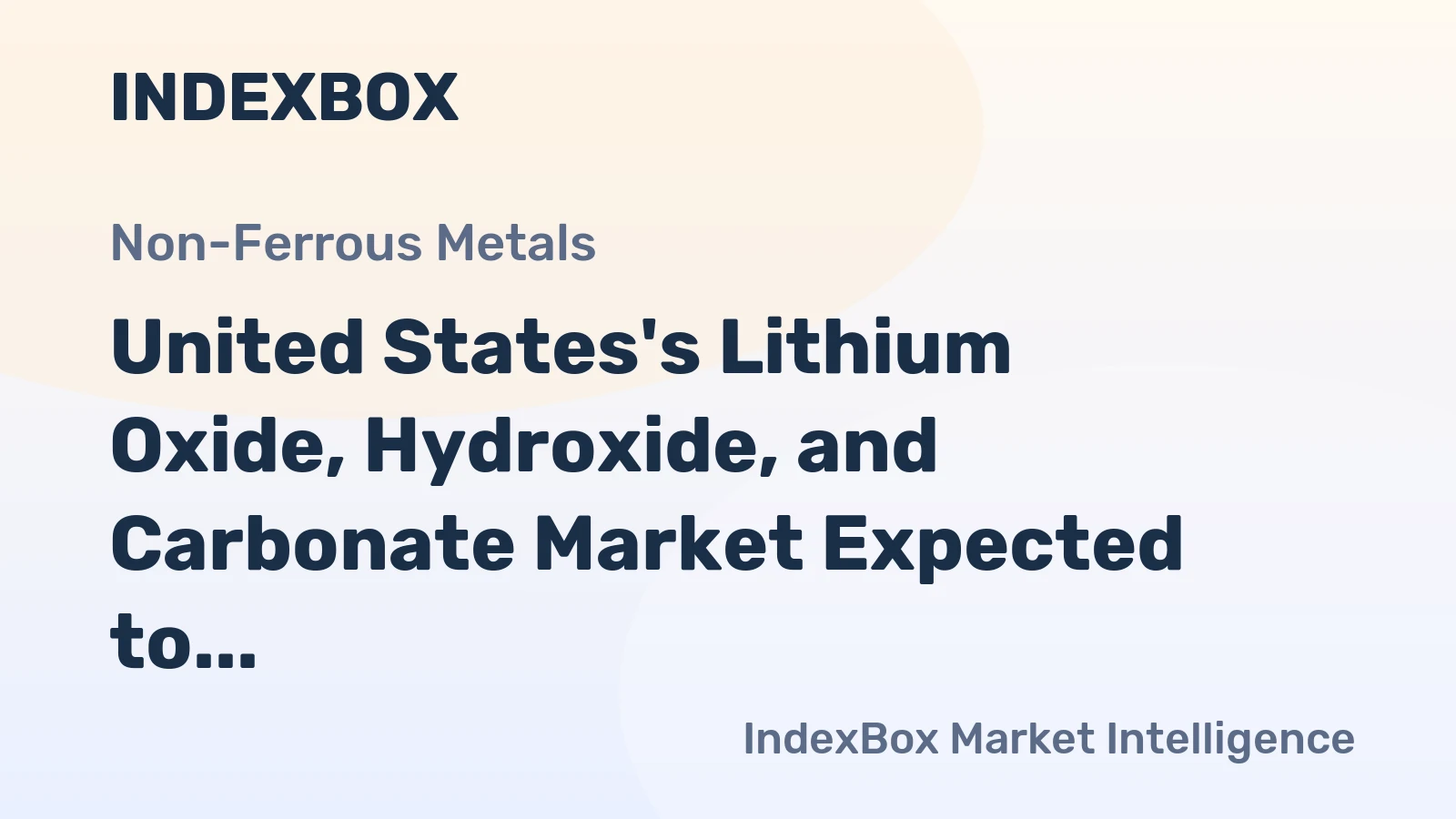 United States's Lithium Oxide, Hydroxide, and Carbonate Market Expected to Reach 20K Tons by 2035, Valued at $275M