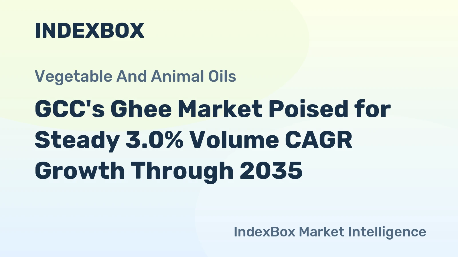 GCC's Ghee Market Poised for Steady 3.0% Volume CAGR Growth Through 2035