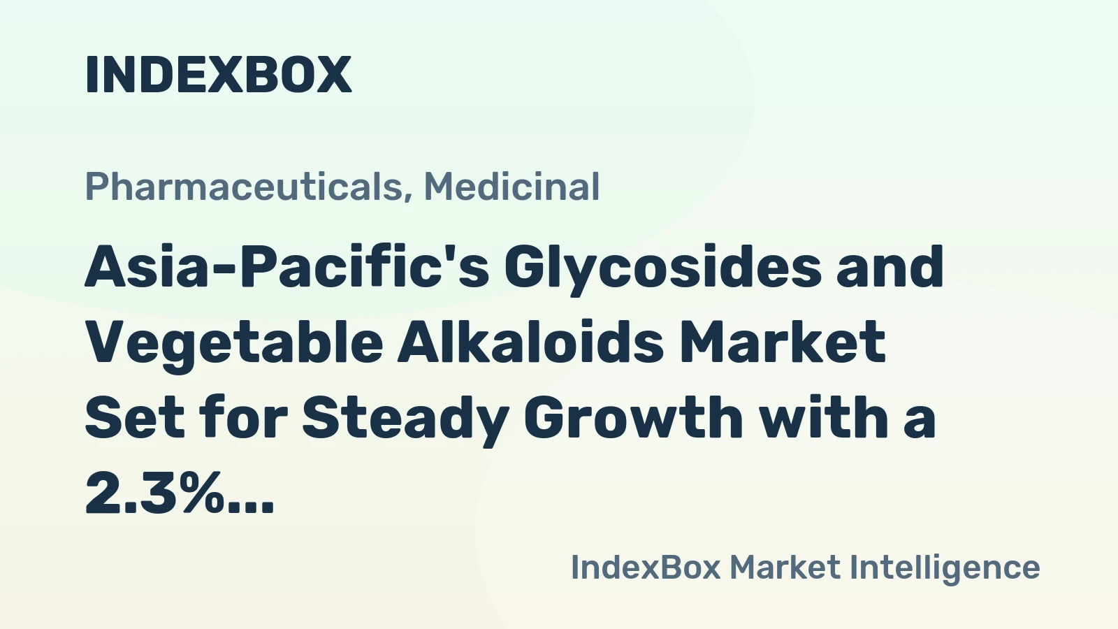 Asia-Pacific's Glycosides and Vegetable Alkaloids Market Set for Steady Growth with a 2.3% CAGR in Value Through 2035