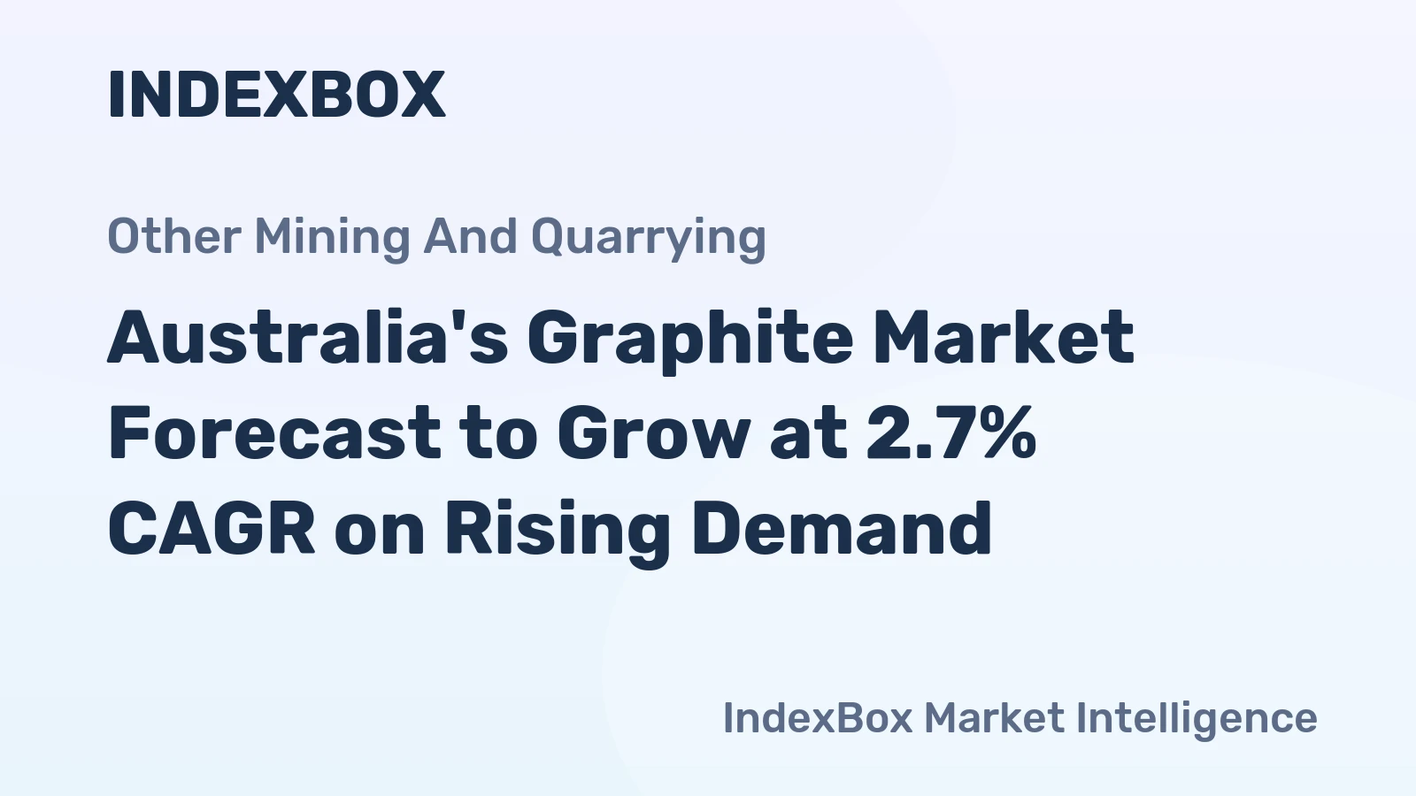 Australia's Graphite Market Forecast to Grow at 2.7% CAGR on Rising Demand