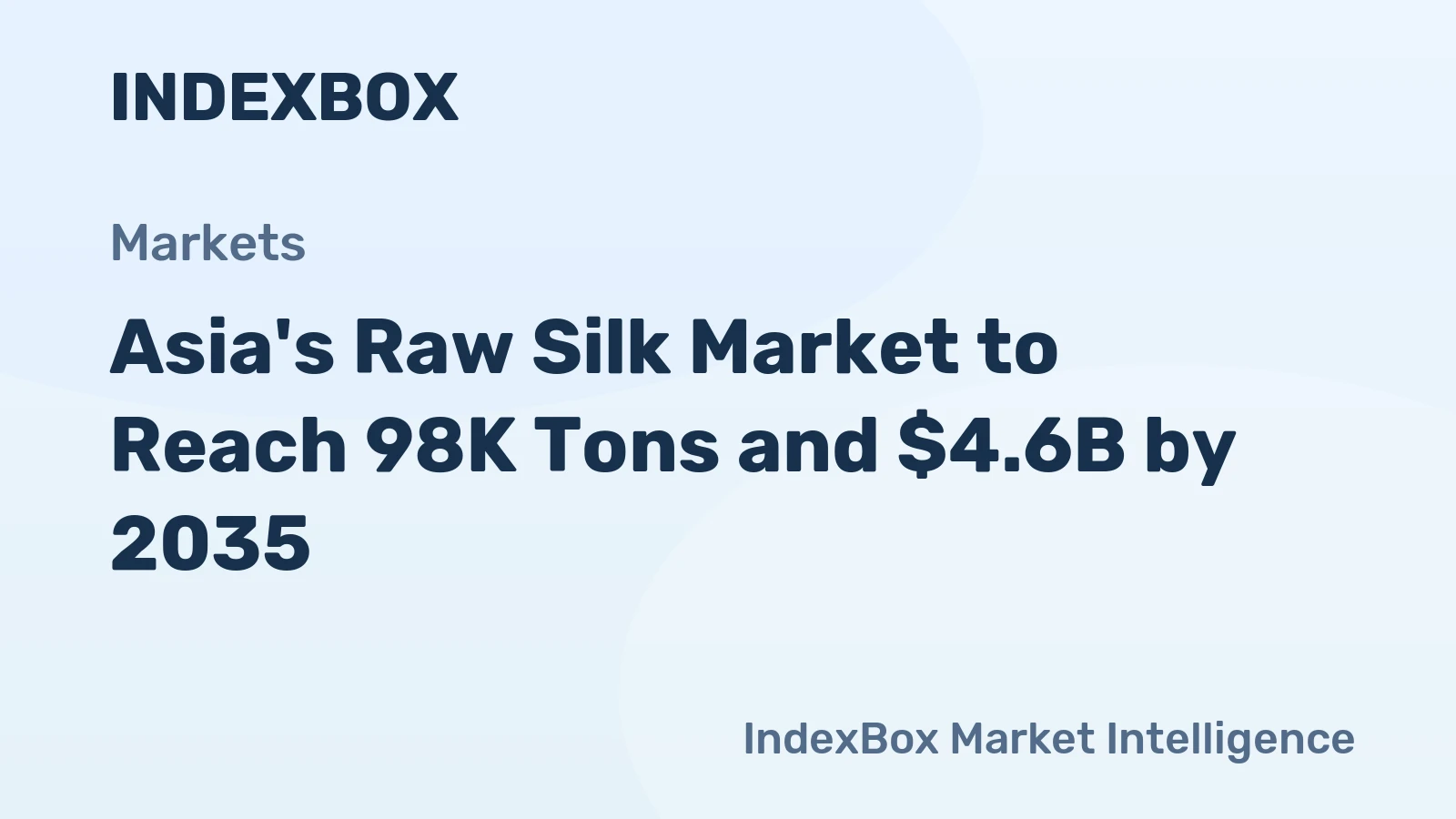 Asia's Raw Silk Market to Reach 98K Tons and $4.6B by 2035