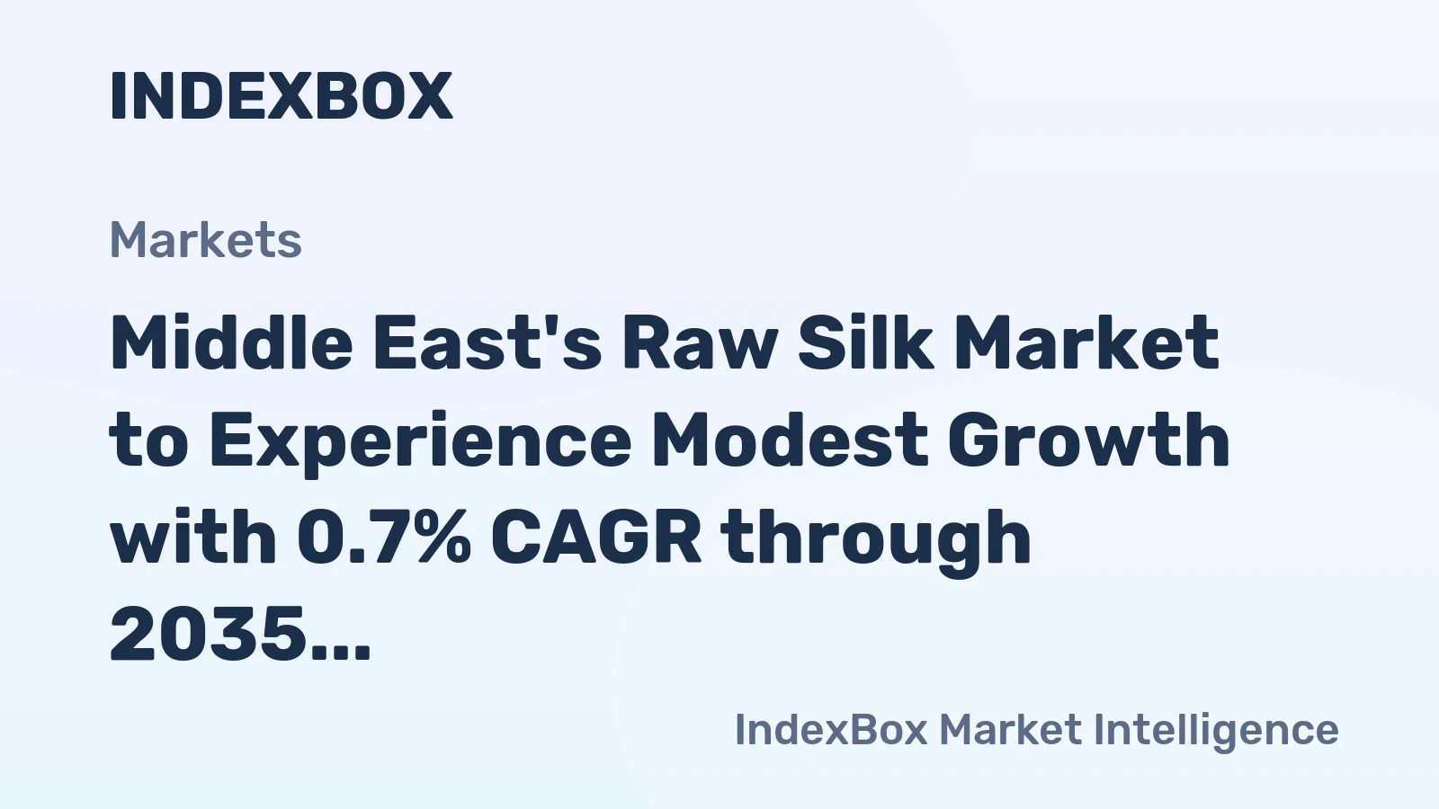 Middle East's Raw Silk Market to Experience Modest Growth with 0.7% CAGR through 2035