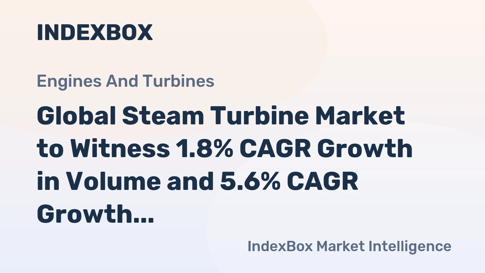 Global Steam Turbine Market to Witness 1.8% CAGR Growth in Volume and 5.6% CAGR Growth in Value by 2035