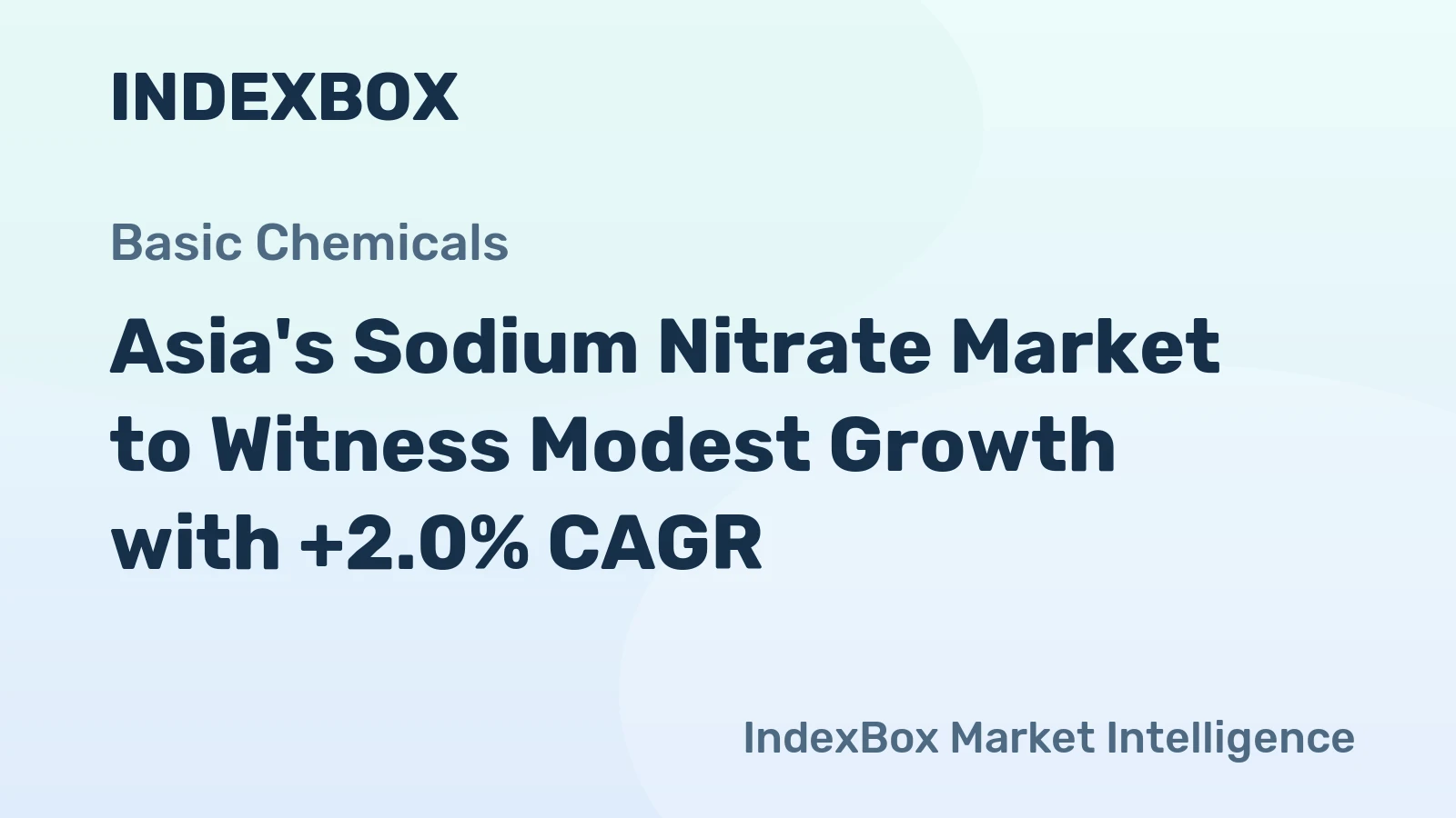 Asia's Sodium Nitrate Market to Witness Modest Growth with +2.0% CAGR