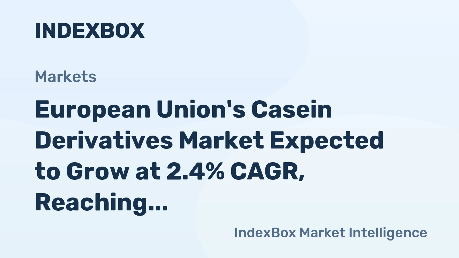 European Union's Casein Derivatives Market Expected to Grow at 2.4% CAGR, Reaching 93K tons by 2035