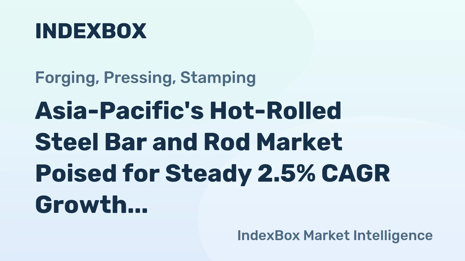 Asia-Pacific's Hot-Rolled Steel Bar and Rod Market Poised for Steady 2.5% CAGR Growth Through 2035