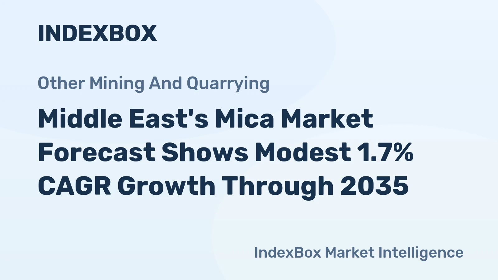 Middle East's Mica Market Forecast Shows Modest 1.7% CAGR Growth Through 2035