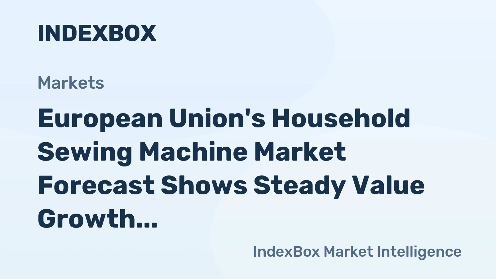 European Union's Household Sewing Machine Market Forecast Shows Steady Value Growth with a 2.4% CAGR