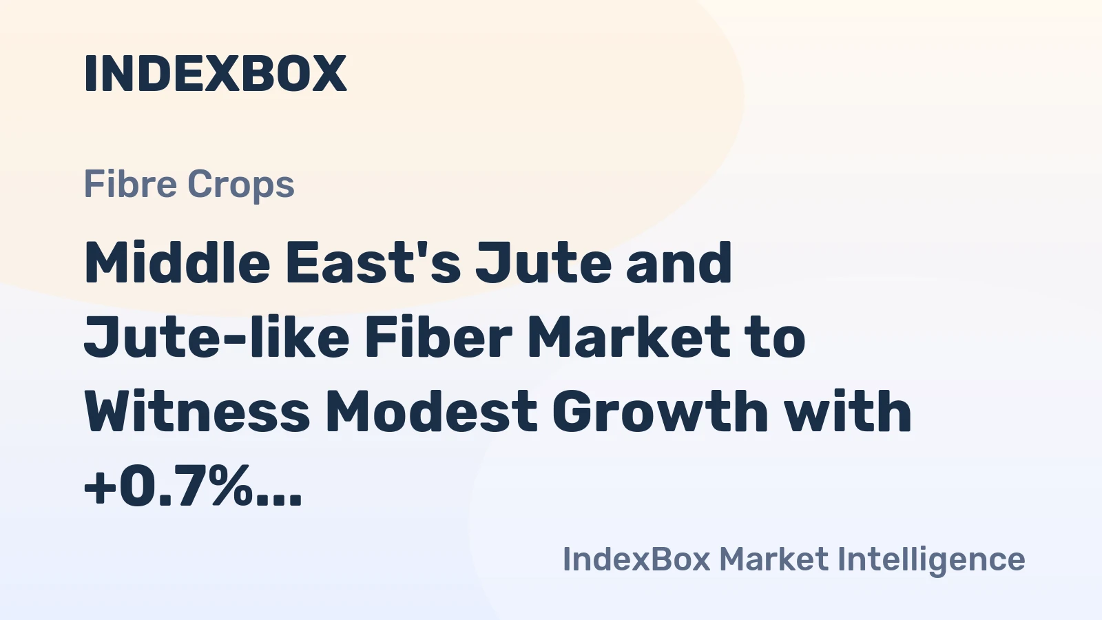 Middle East's Jute and Jute-like Fiber Market to Witness Modest Growth with +0.7% CAGR