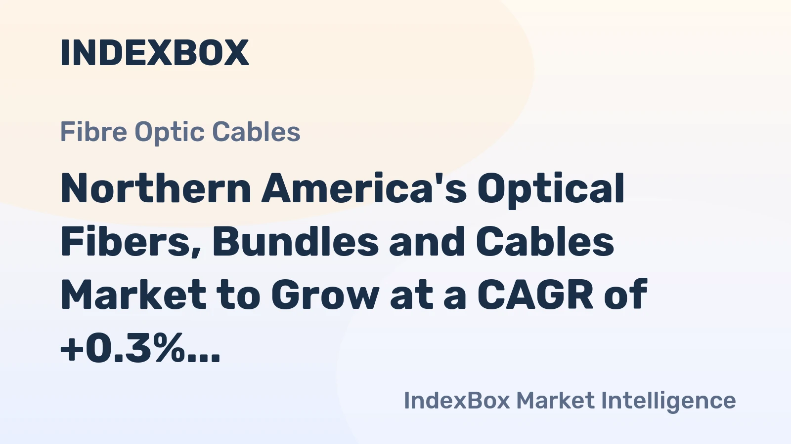 Northern America's Optical Fibers, Bundles and Cables Market to Grow at a CAGR of +0.3% from 2024 to 2035