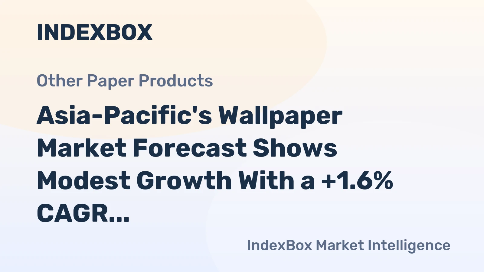 Asia-Pacific's Wallpaper Market Forecast Shows Modest Growth With a +1.6% CAGR in Value