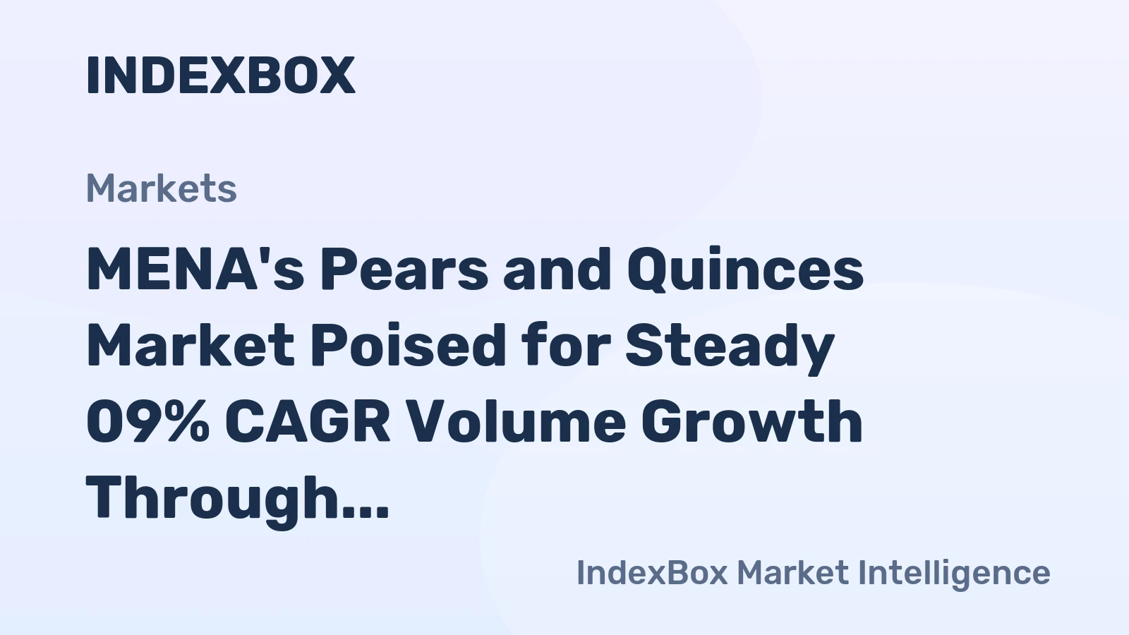 MENA's Pears and Quinces Market Poised for Steady 09% CAGR Volume Growth Through 2035