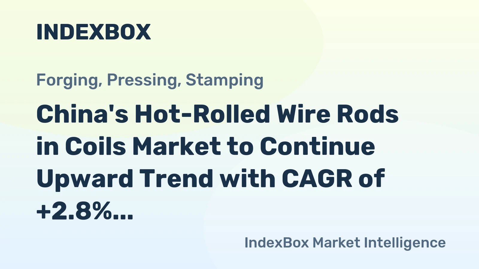 China's Hot-Rolled Wire Rods in Coils Market to Continue Upward Trend with CAGR of +2.8% from 2024 to 2035