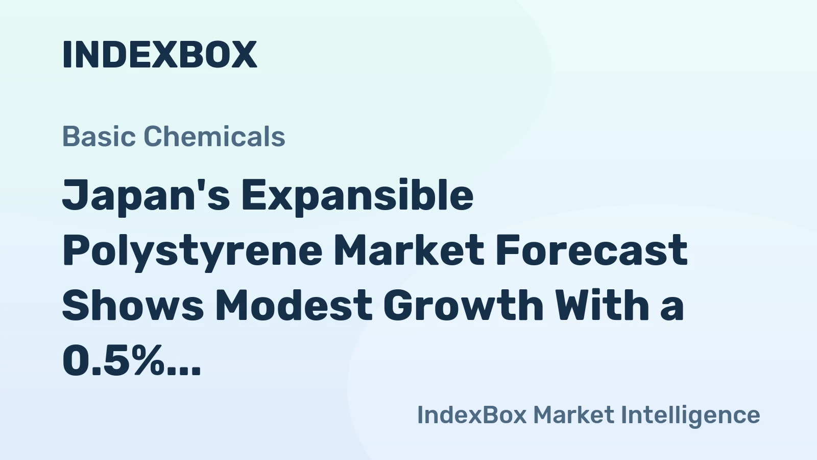 Japan's Expansible Polystyrene Market Forecast Shows Modest Growth With a 0.5% CAGR in Value