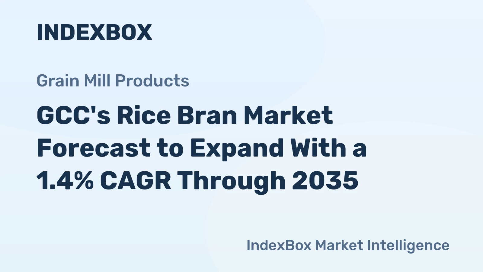 GCC's Rice Bran Market Forecast to Expand With a 1.4% CAGR Through 2035