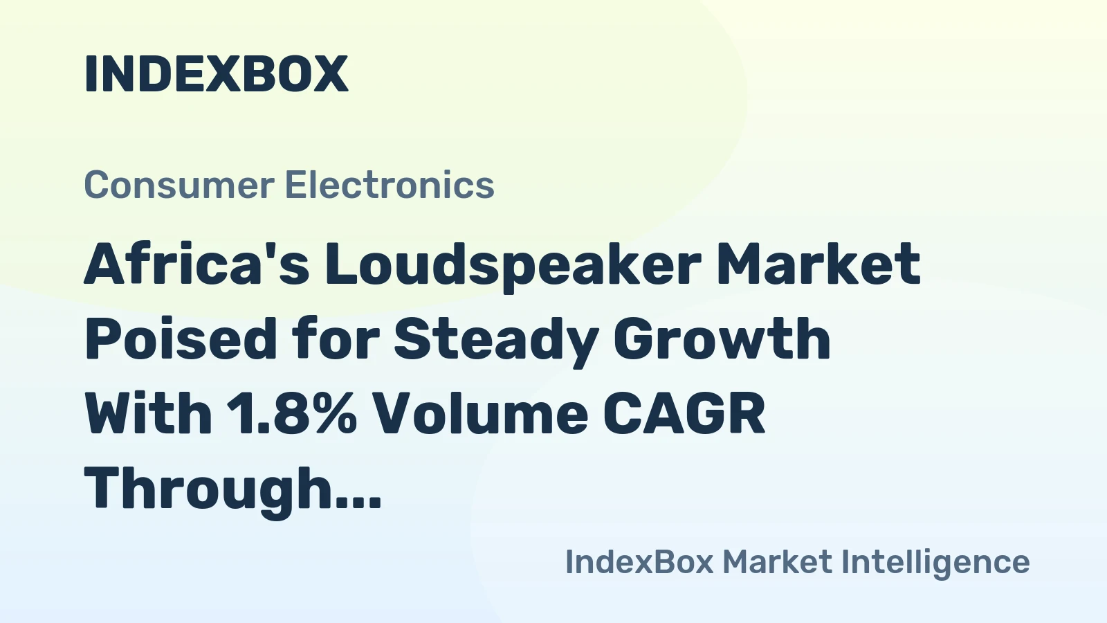 Africa's Loudspeaker Market Poised for Steady Growth With 1.8% Volume CAGR Through 2035