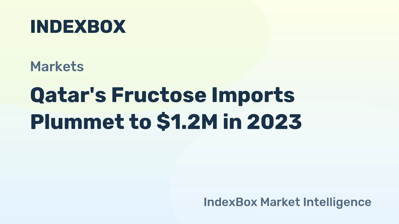 Qatar's Fructose Imports Plummet to $1.2M in 2023