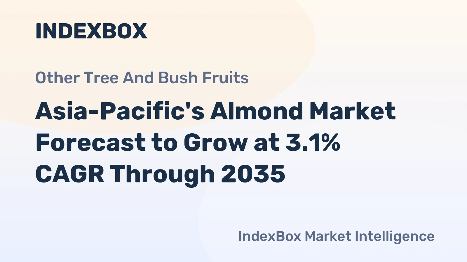 Asia-Pacific's Almond Market Forecast to Grow at 3.1% CAGR Through 2035