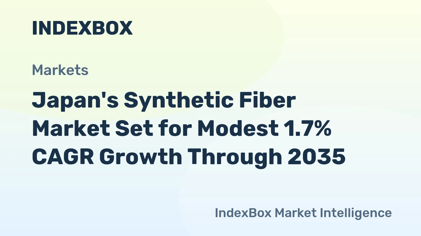Japan's Synthetic Fiber Market Set for Modest 1.7% CAGR Growth Through 2035