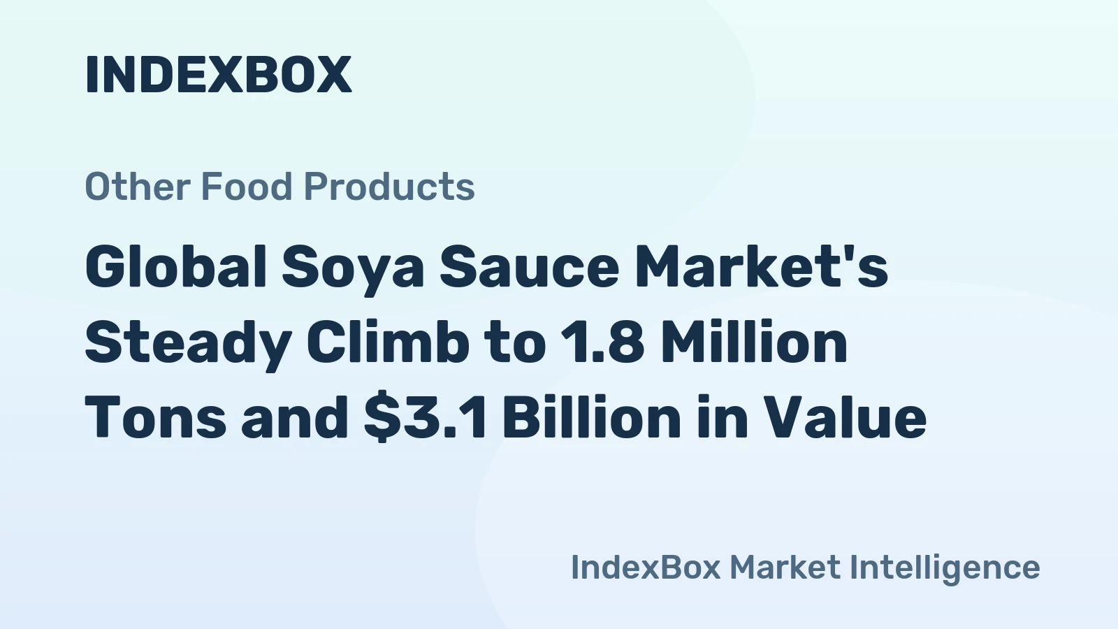 Global Soya Sauce Market's Steady Climb to 1.8 Million Tons and $3.1 Billion in Value