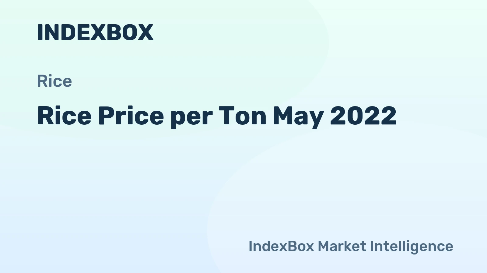 Rice Price per Ton May 2022