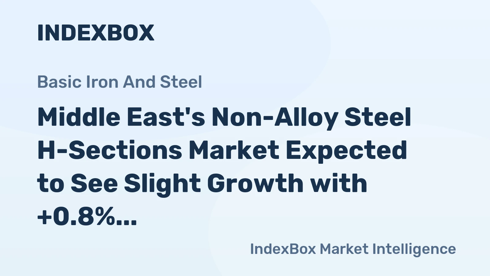 Middle East's Non-Alloy Steel H-Sections Market Expected to See Slight Growth with +0.8% CAGR