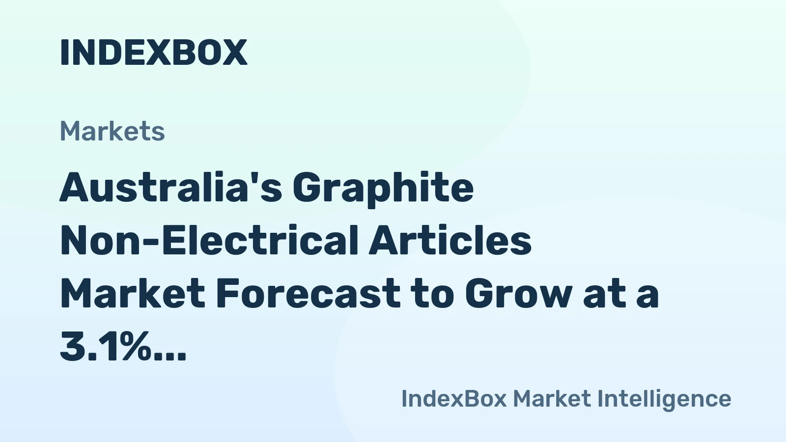 Australia's Graphite Non-Electrical Articles Market Forecast to Grow at a 3.1% CAGR