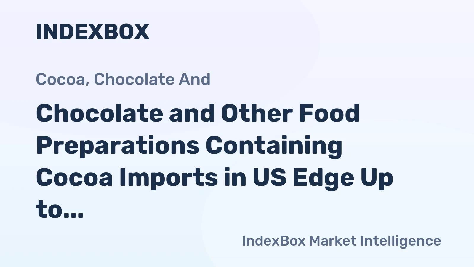 Chocolate and Other Food Preparations Containing Cocoa Imports in US Edge Up to $955M in 2023