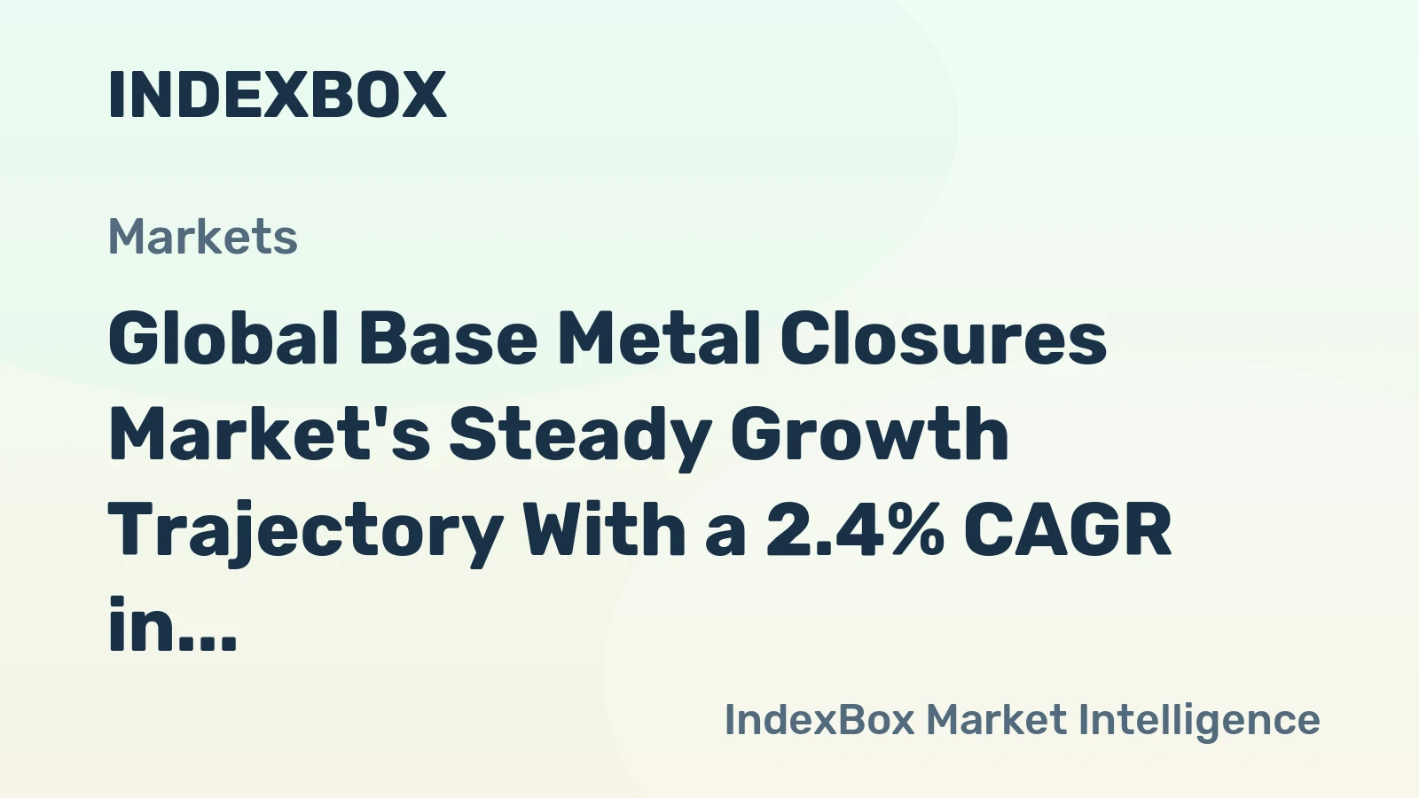 Global Base Metal Closures Market's Steady Growth Trajectory With a 2.4% CAGR in Value Through 2035