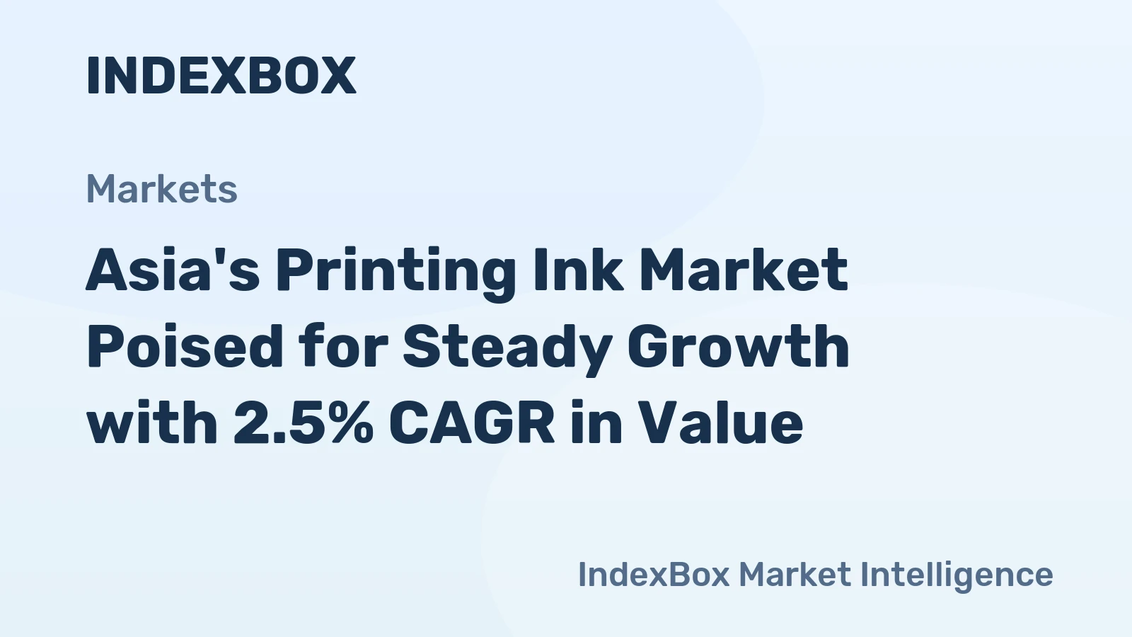 Asia's Printing Ink Market Poised for Steady Growth with 2.5% CAGR in Value