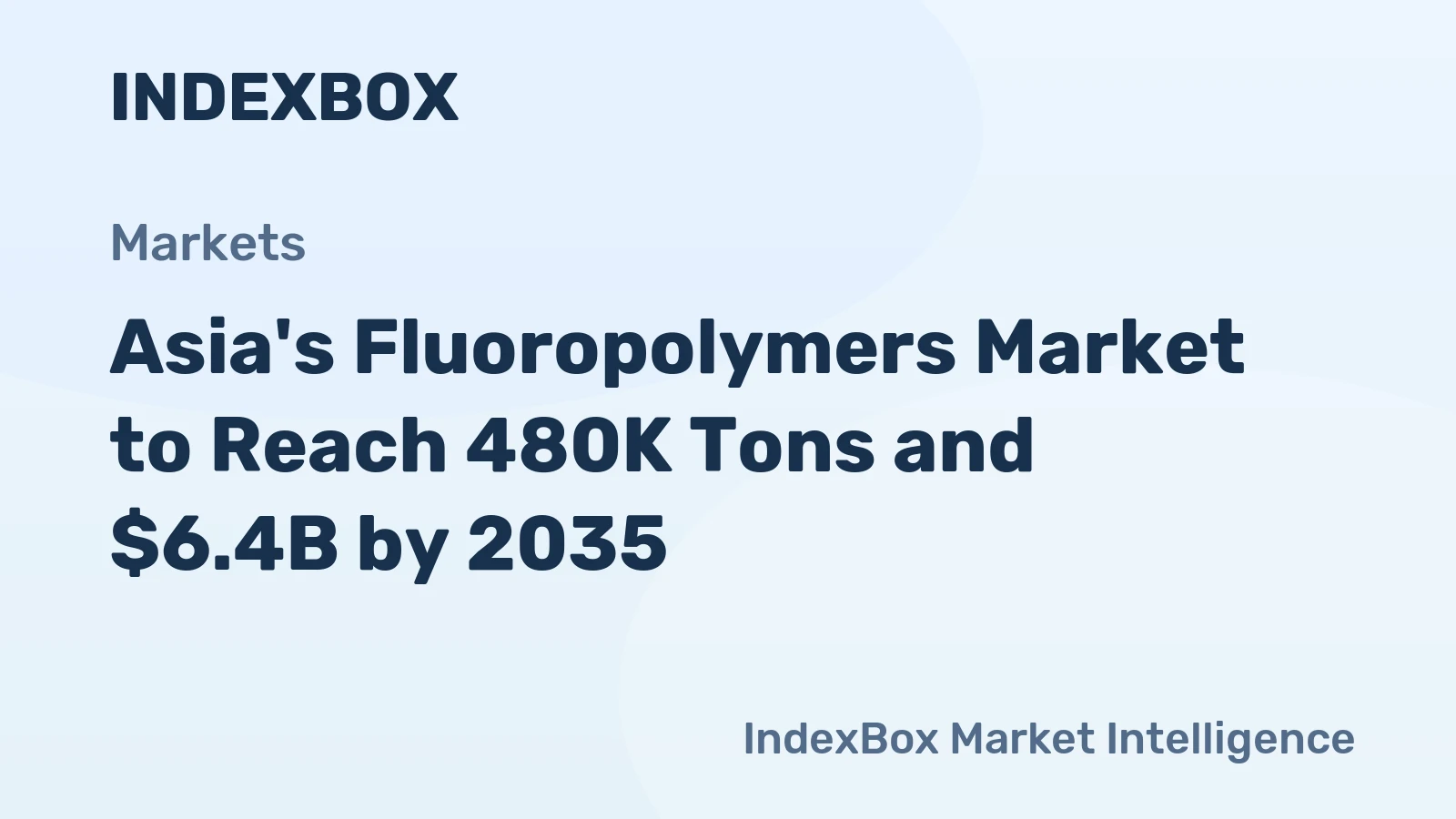 Asia's Fluoropolymers Market to Reach 480K Tons and $6.4B by 2035